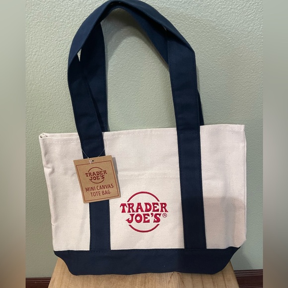 Trader Joe’s | Bags | New Limited Edition Trader Joes Mini Canvas Tote ...